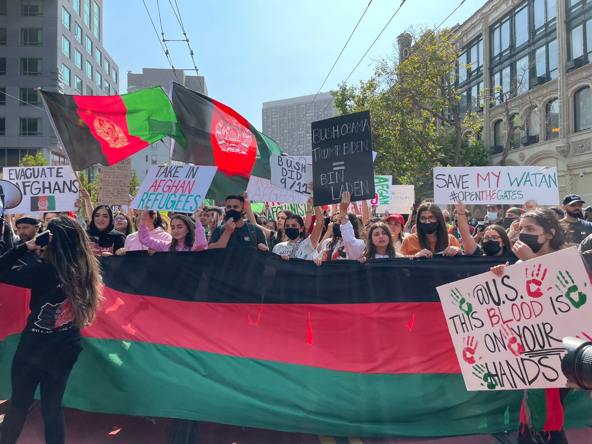San Francisco Turns Out in Solidarity With Worldwide Protest for Afghan ...