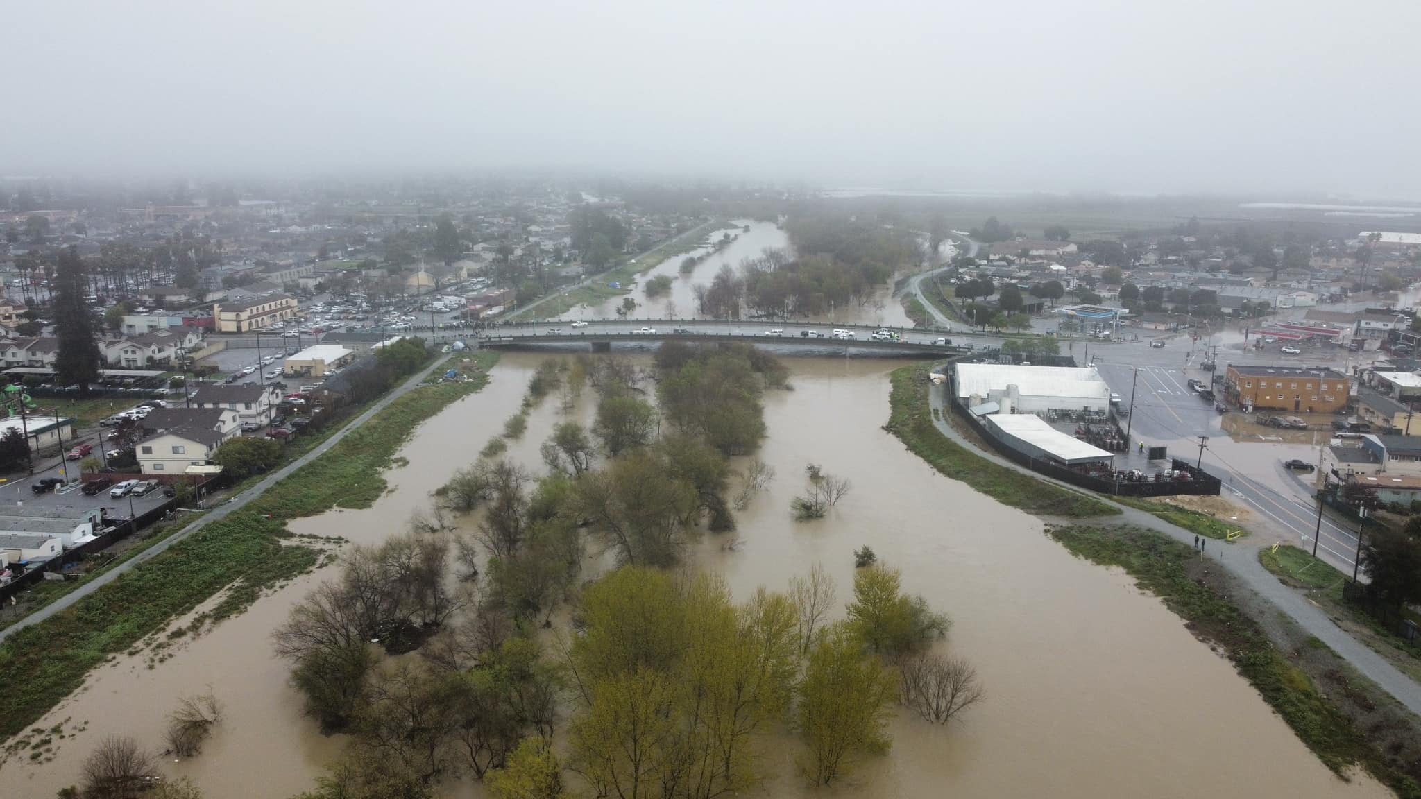 Breached Levee Floods Pajaro River Valley, Engulfing Towns as ...