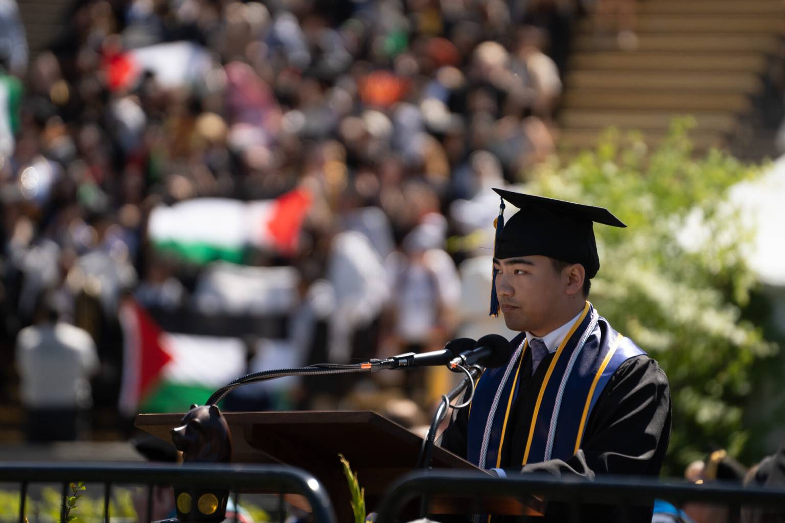 UC Berkeley Commencement Ceremony Disrupted by Student Protests | KQED