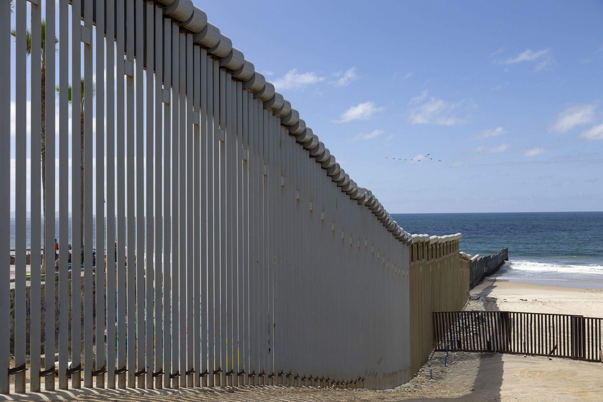 Mexican Border Fence Ocean