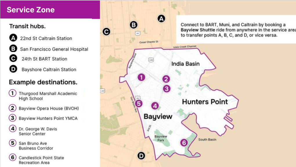 San Francisco Launches On-Demand Shuttle Service in Bayview-Hunters ...