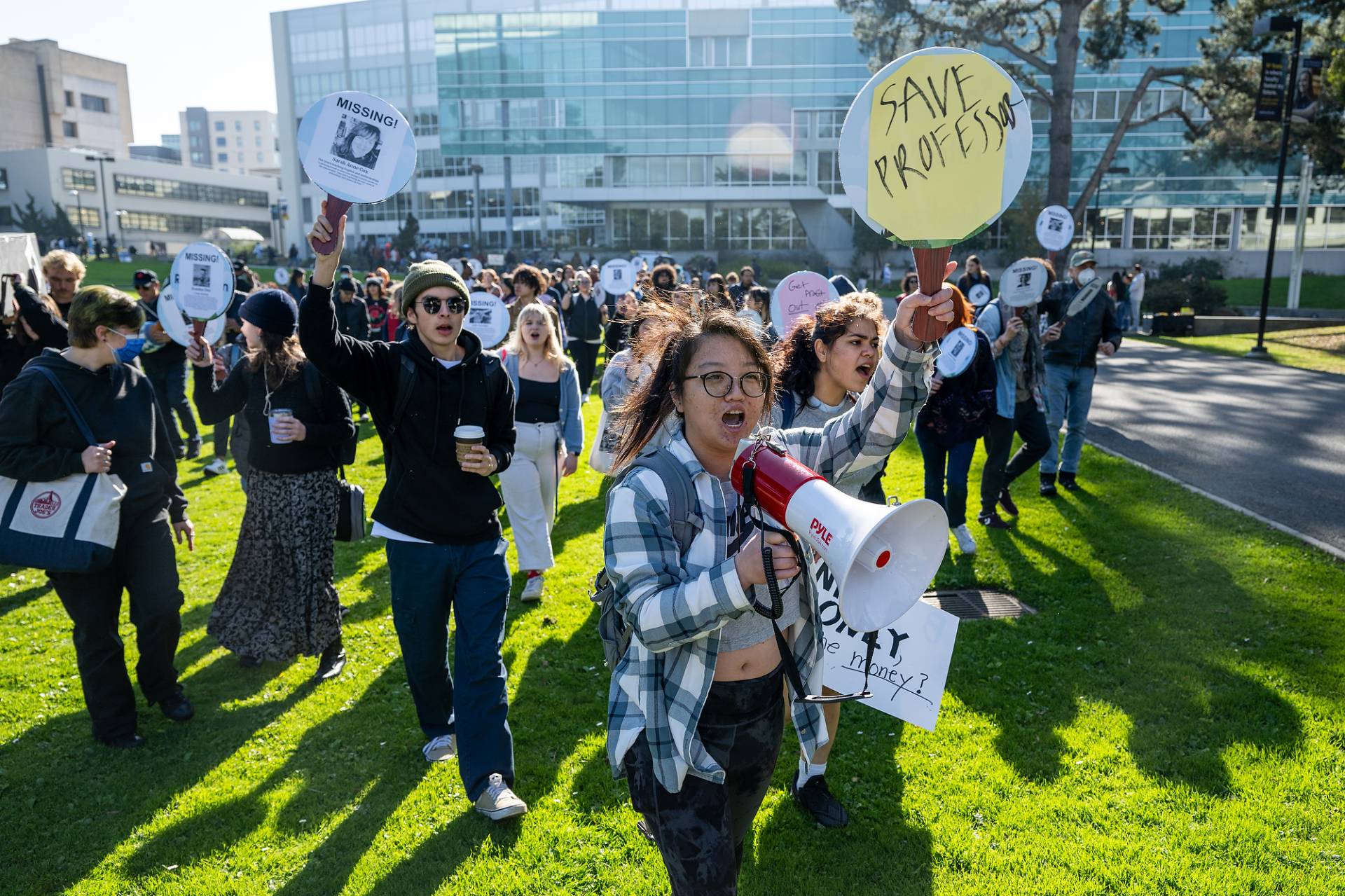 San Francisco State Students and Faculty Mourn Job Cuts With a Funeral ...