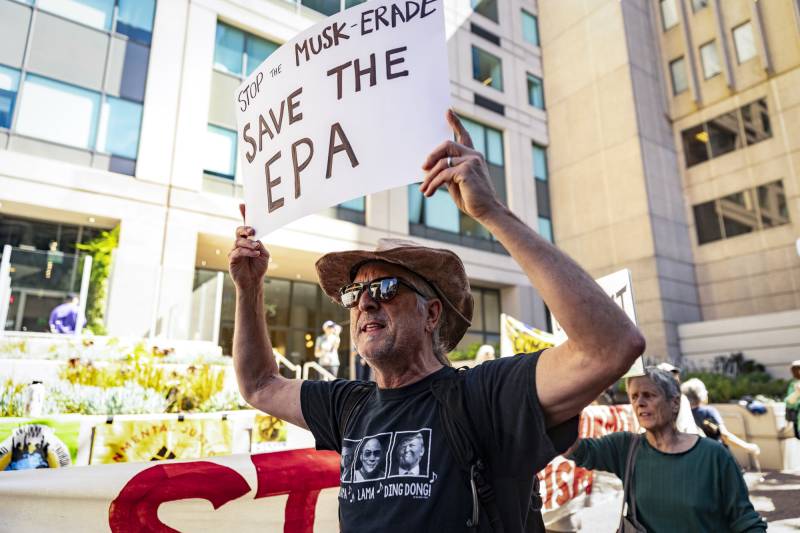Protesters Rally in SF in Support of EPA, as Trump Cuts Climate Funds ...