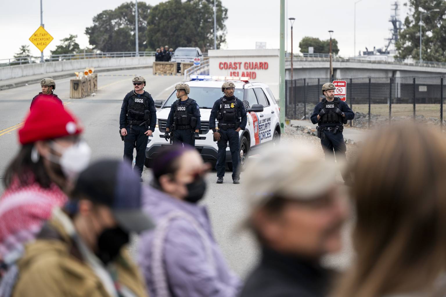 2 Arrests at Coast Guard Base Blockade During Trump Immigration ...