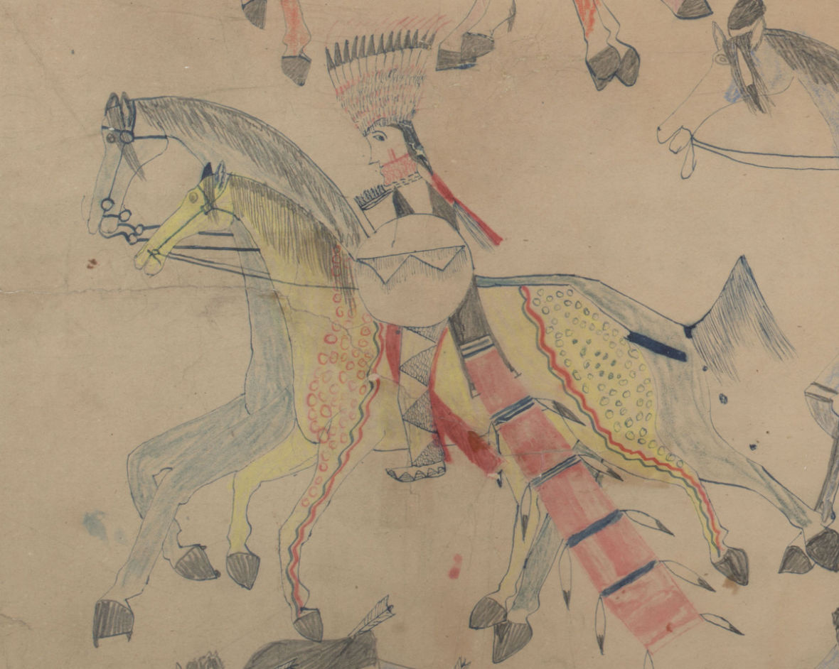 Different View of 'Custer's Last Stand' in Red Horse's Battle Drawings ...