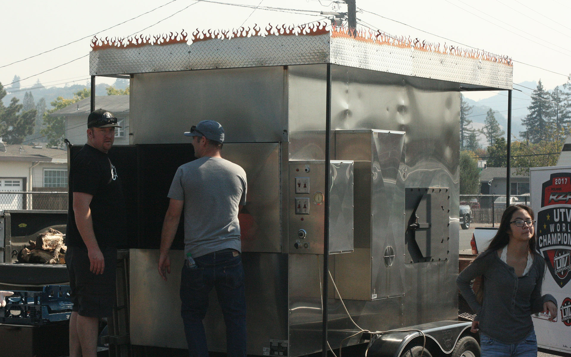 Guy Fieri Brings Barbecue Smoker to Santa Rosa Fire Evacuation Center ...