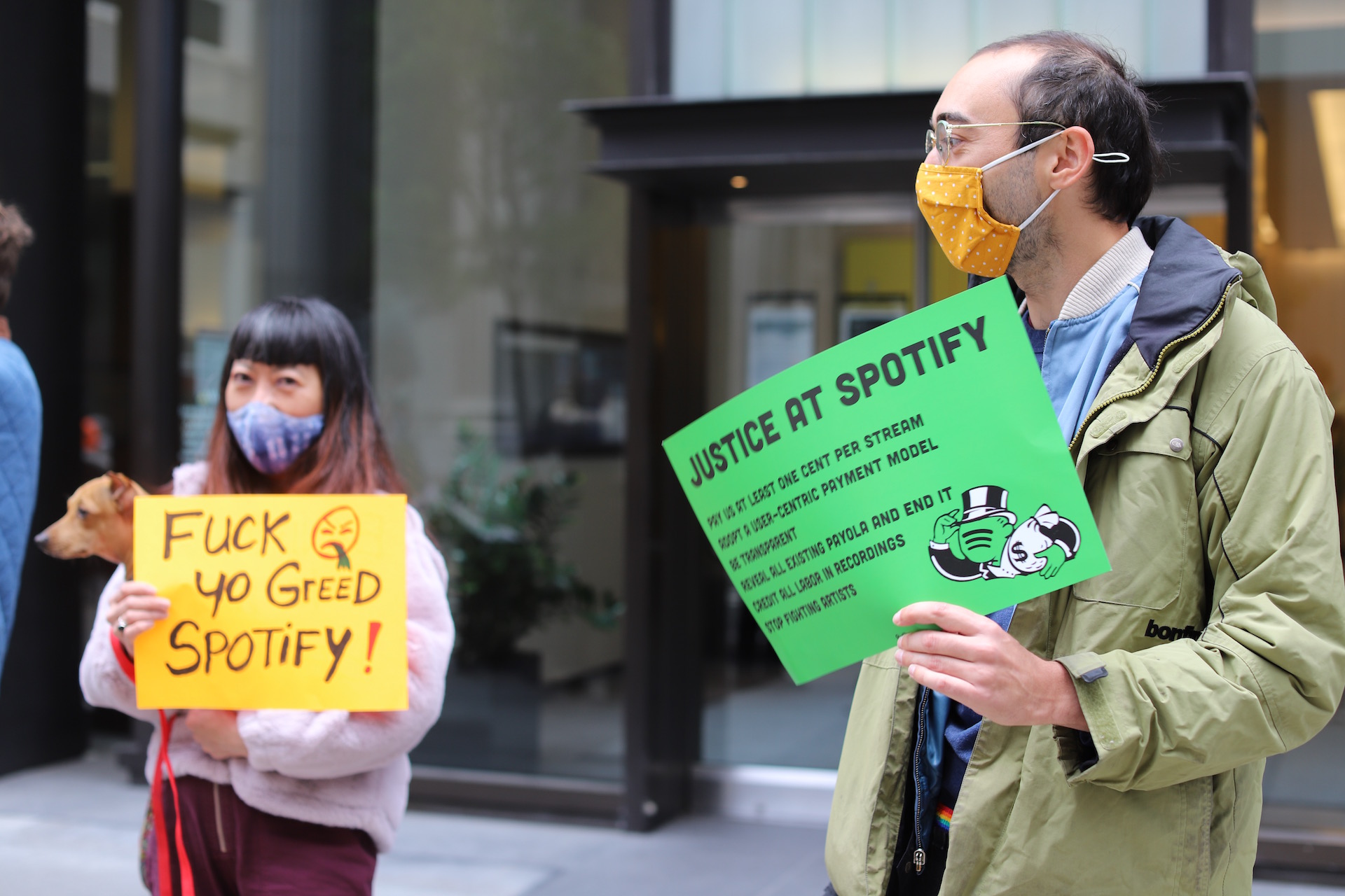 Musicians Demand Better Pay at Spotify Headquarters Around the World | KQED